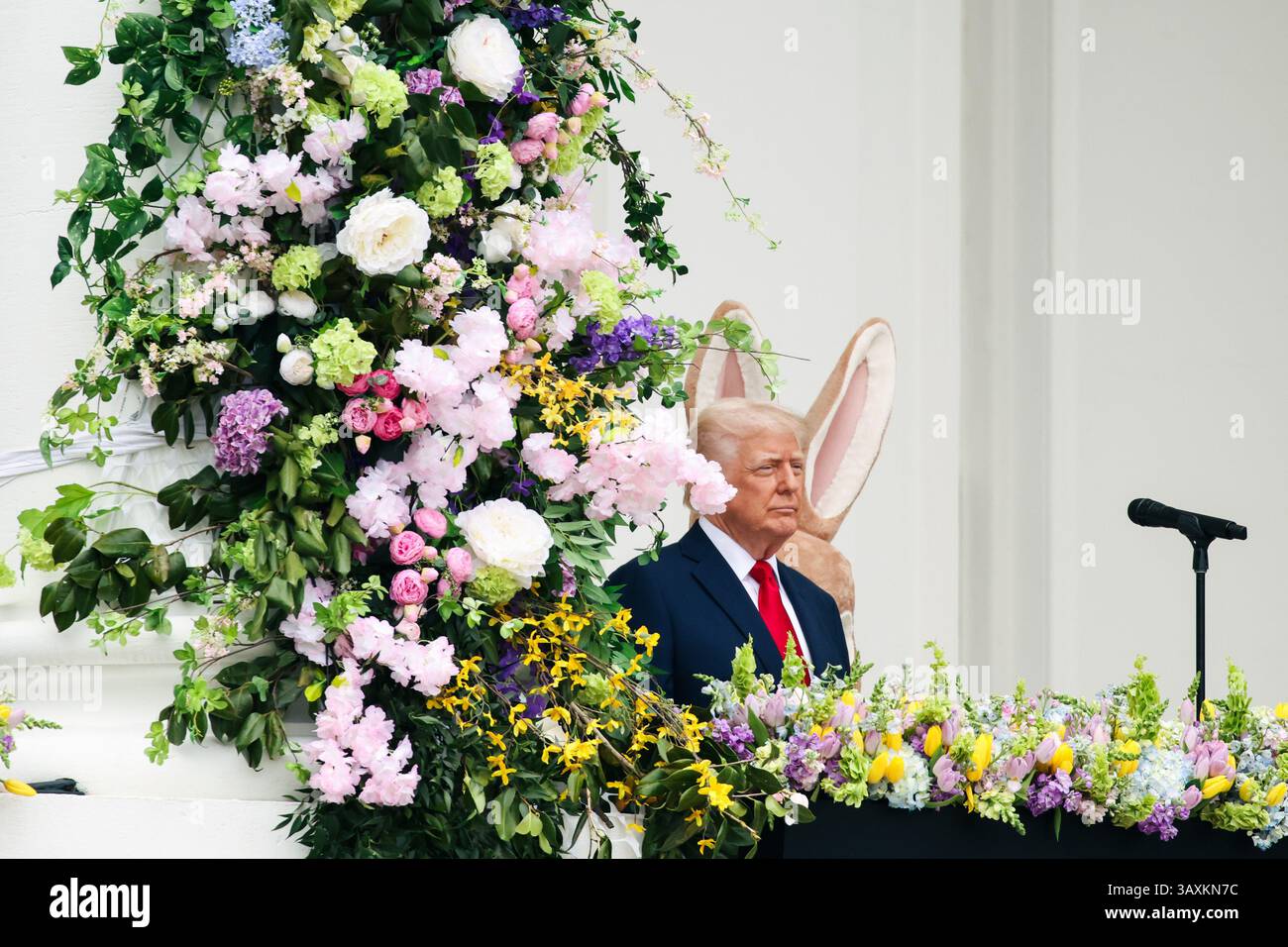 Washington, United States. 21st Apr, 2025. President Donald Trump is ...