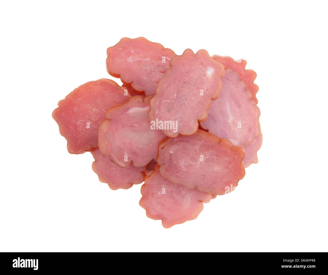 Pile of meat pork chips isolated on white Stock Photo - Alamy