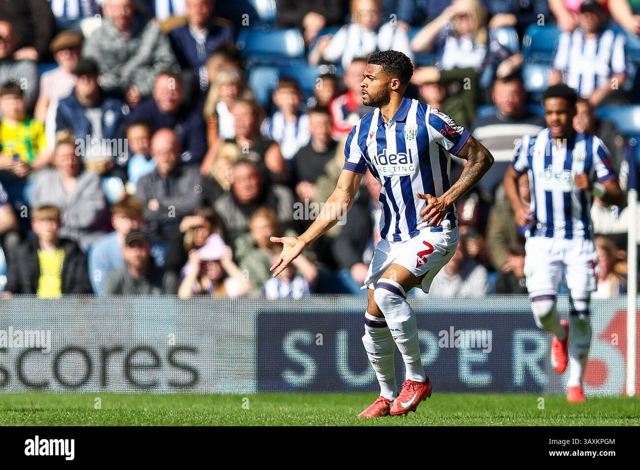 #2, Darnell Furlong of WBA gestures during the Sky Bet Championship ...