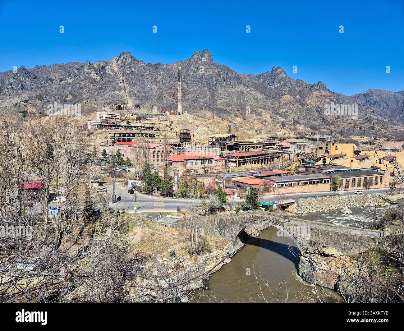 Armenia, Alaverdi, Copper mining and smelting facilities Stock Photo ...