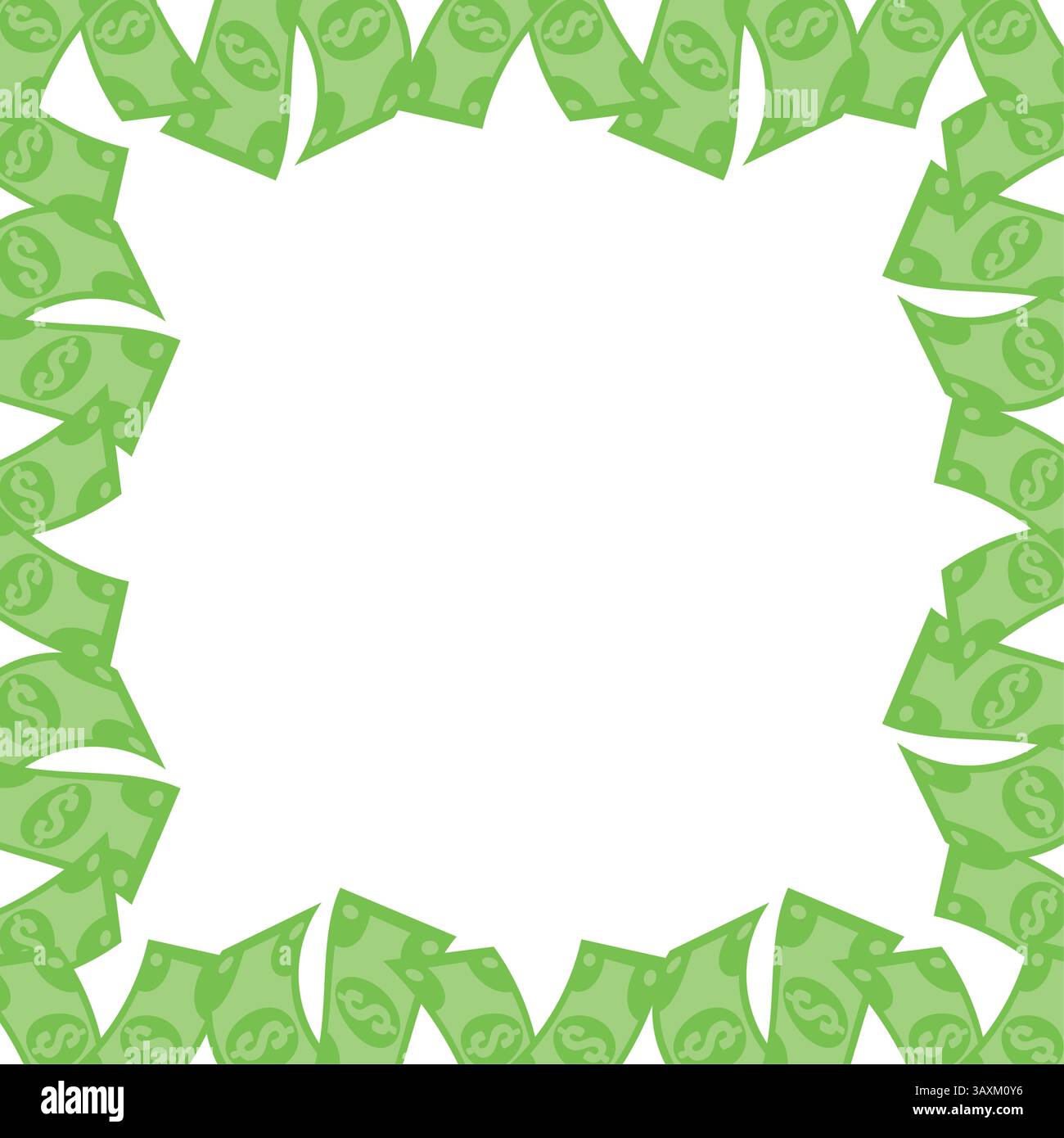 Money Background Dollar Bill Border Frame Rich Finance Currency Wealth ...