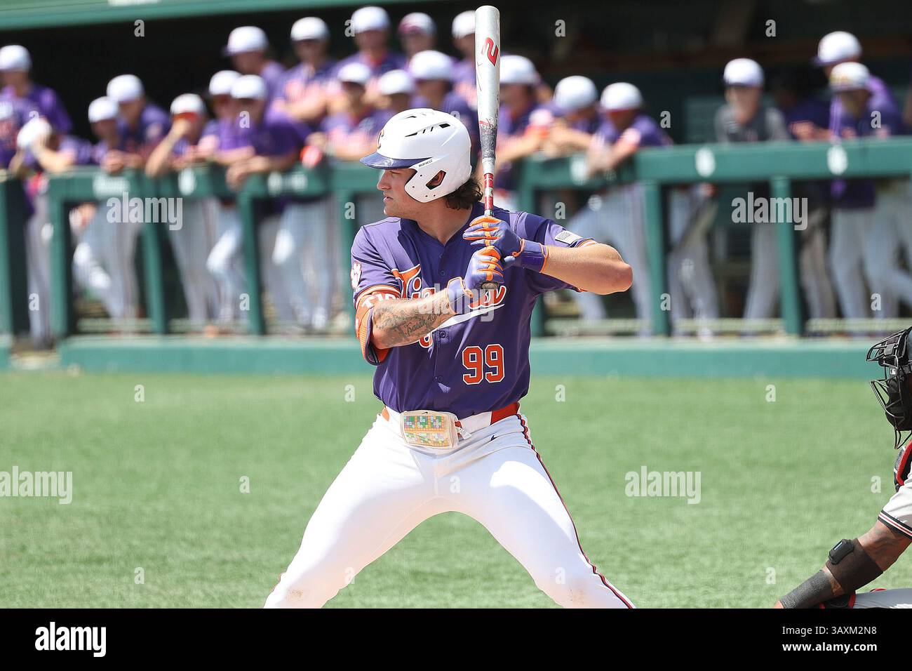 CLEMSON, SC - APRIL 19: Clemson Tigers infielder Collin Priest (99 ...