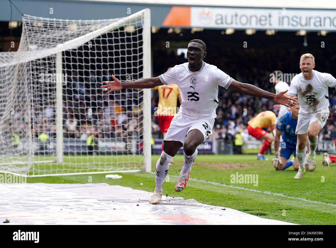 Port Vale's Jesse Debrah celebrates scoring their side's second goal of ...