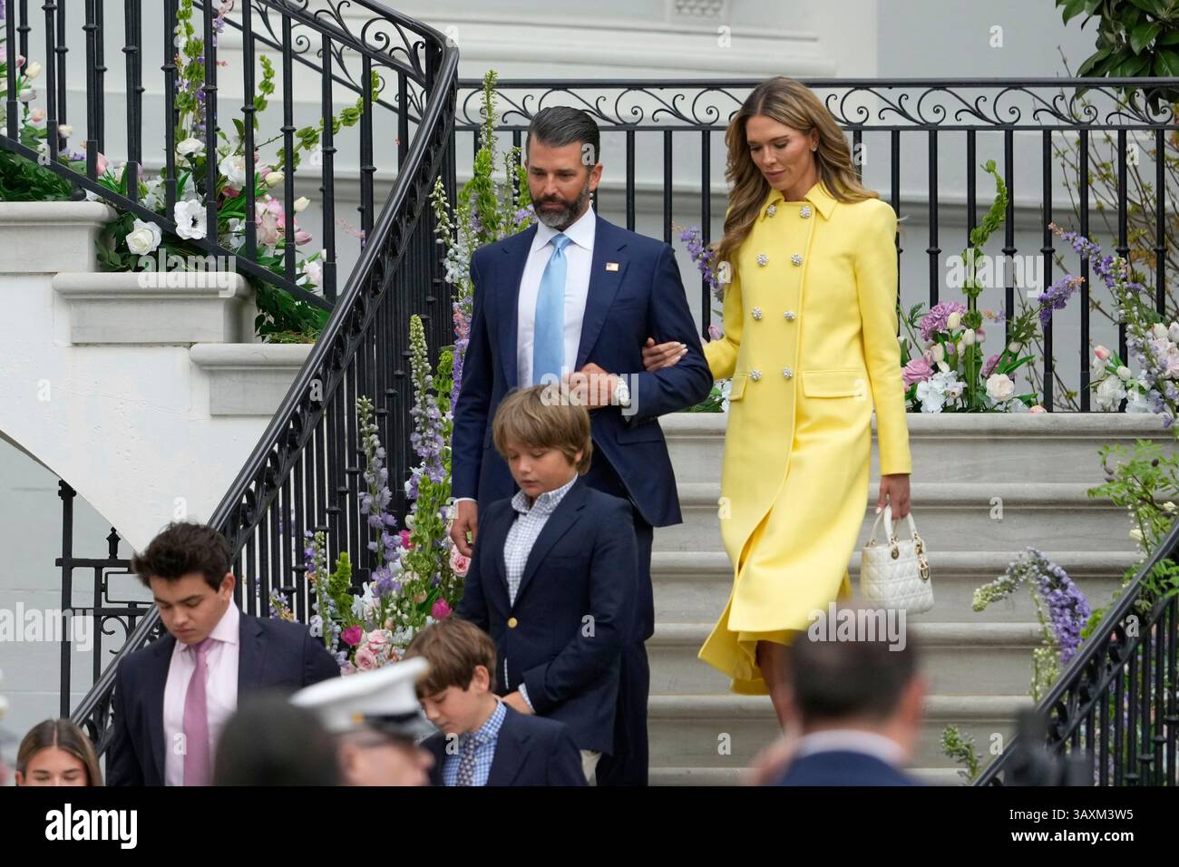 Donald Trump Jr., and his girlfriend Bettina Anderson arrive for the ...