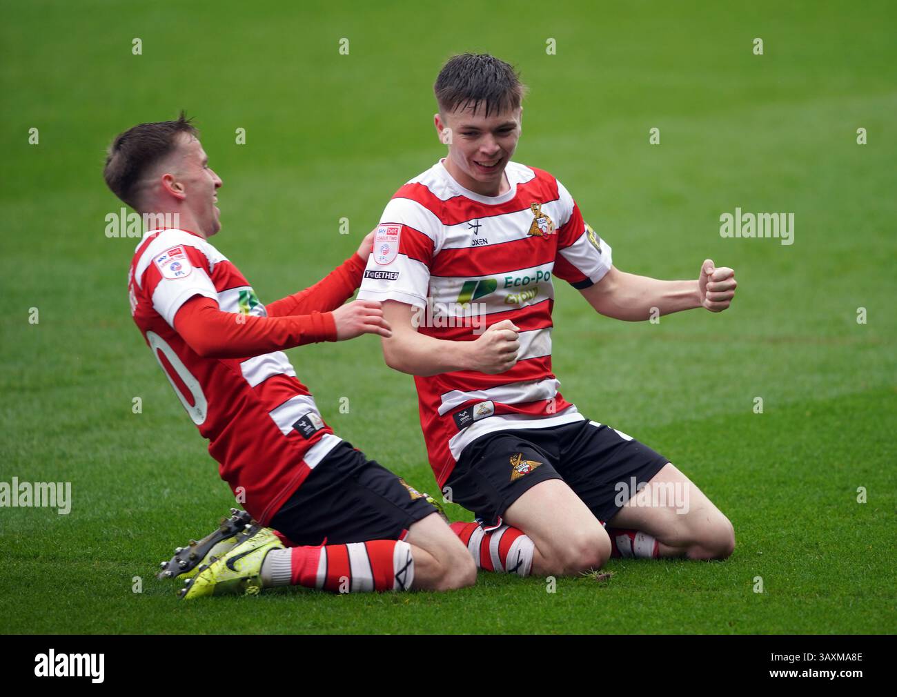 Doncaster Rovers' Patrick Kelly celebrates scoring their side's third ...