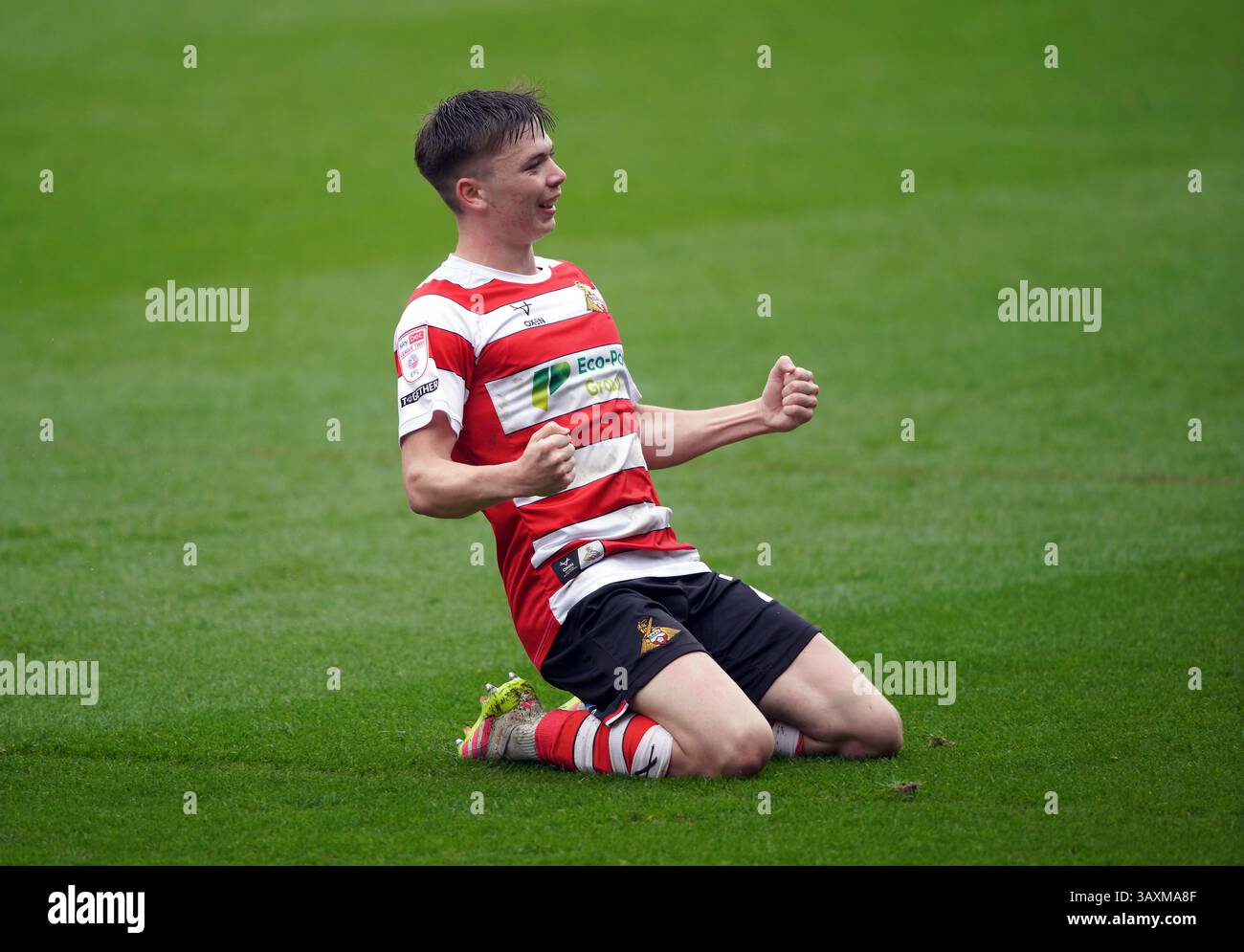 Doncaster Rovers' Patrick Kelly celebrates scoring their side's third ...