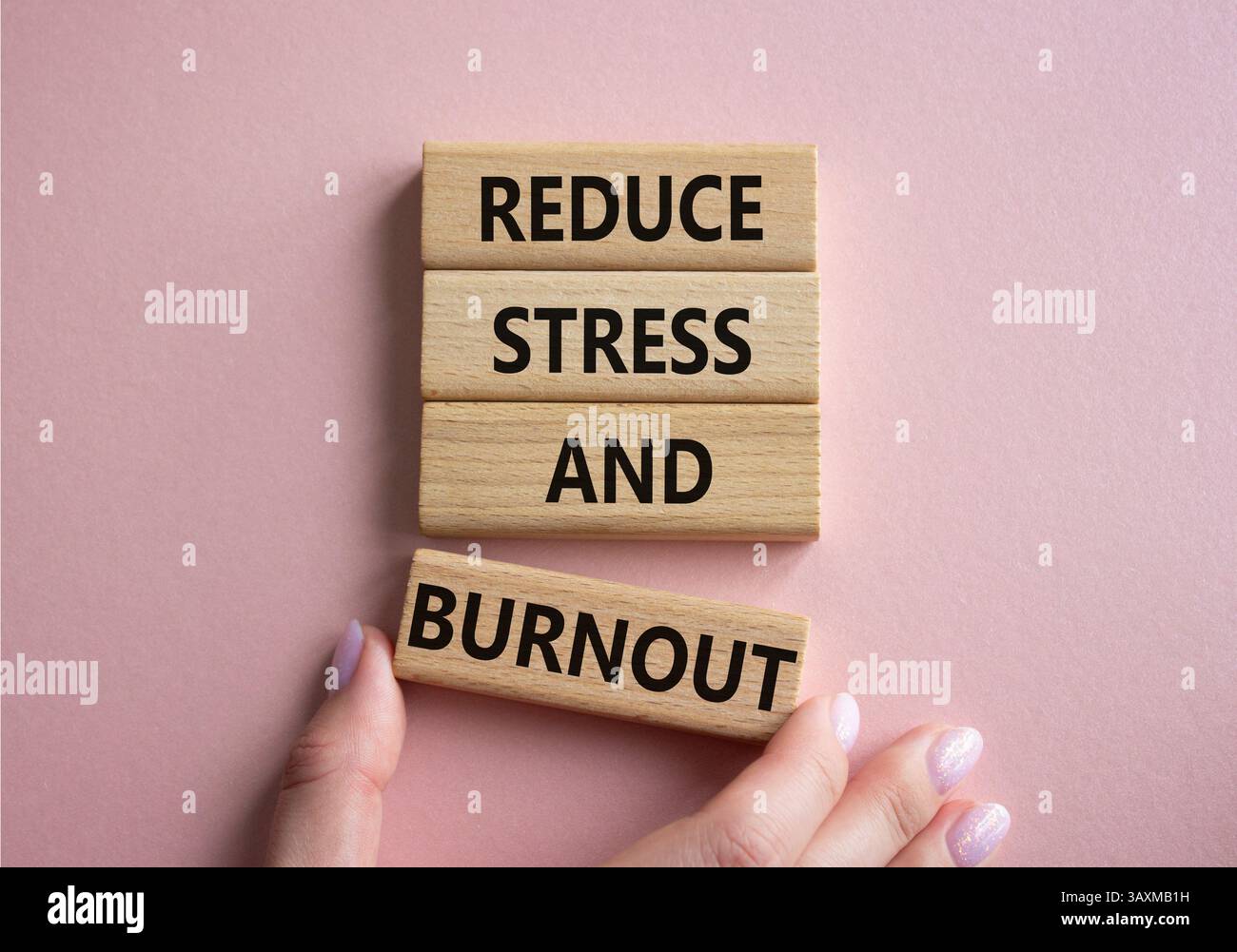 Reduce Stress and Burnout symbol. Concept word Reduce Stress and ...