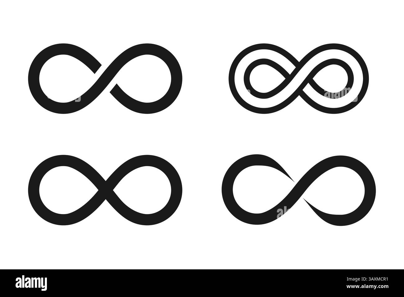Set of Infinity symbols set. Infinity, eternity, infinite, endless ...