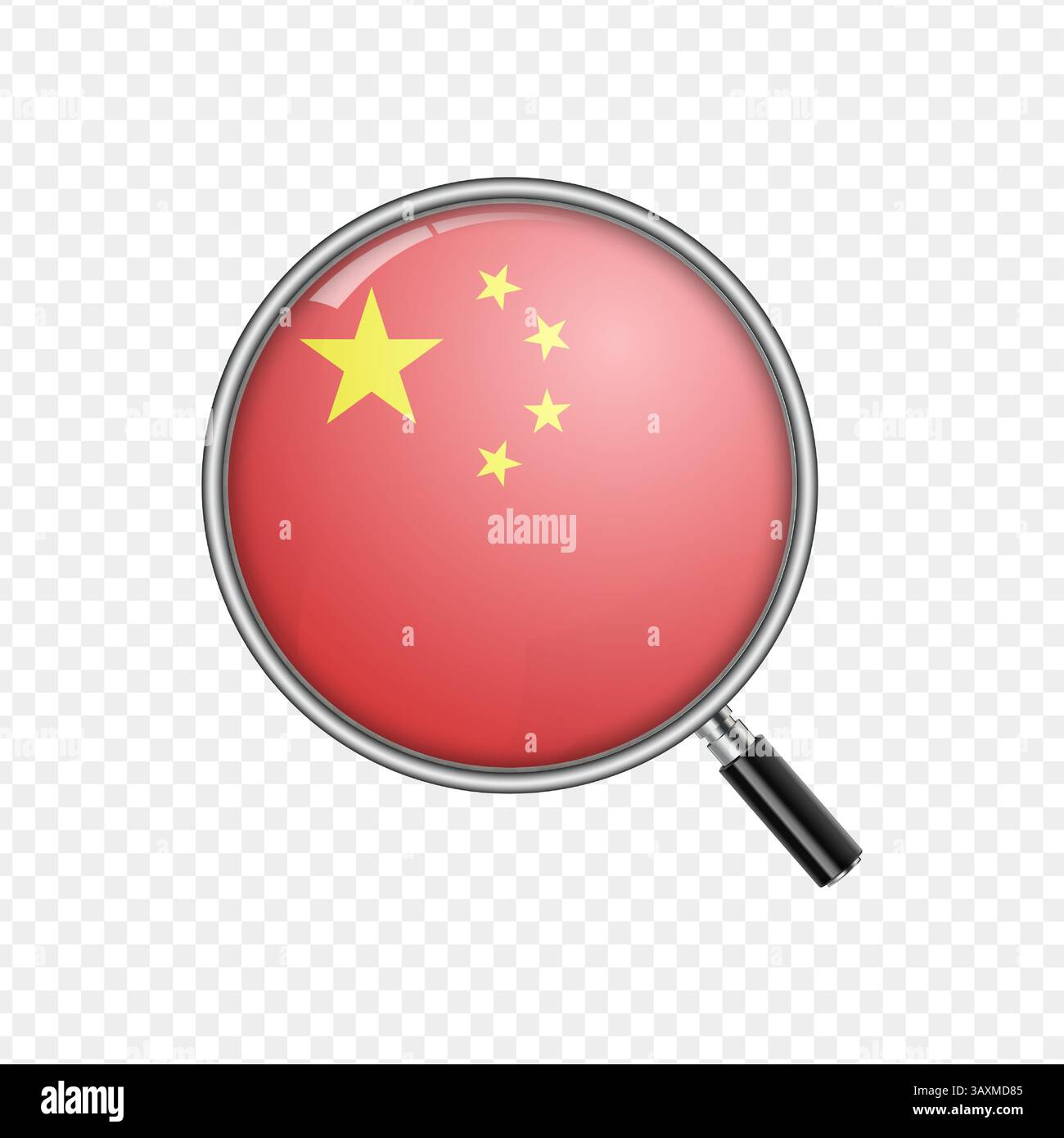 Realistic China flag with magnifying glass Stock Vector Image & Art - Alamy