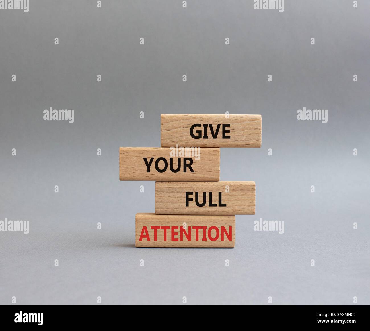 Give your full Attention symbol. Concept word Give your full Attention ...