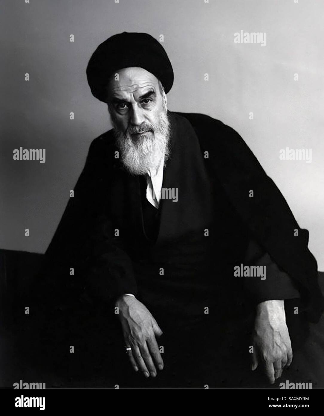 Ayatollah Khomeini. Portrait of the Iranian revolution leader and ...