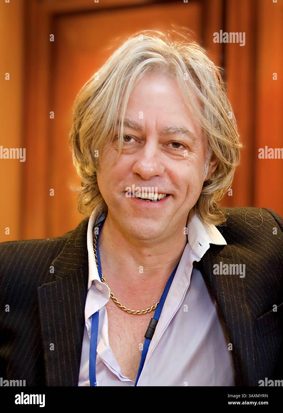 Bob Geldof. Portrait of the Irish singer and political activist, Robert ...