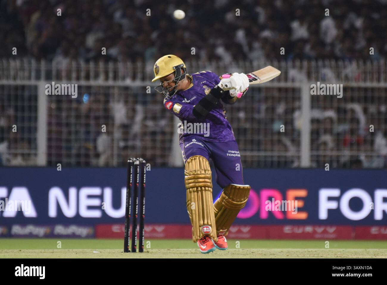 Kolkata, India. 21st Apr, 2025. Kolkata Knight Riders' captain Sunil ...