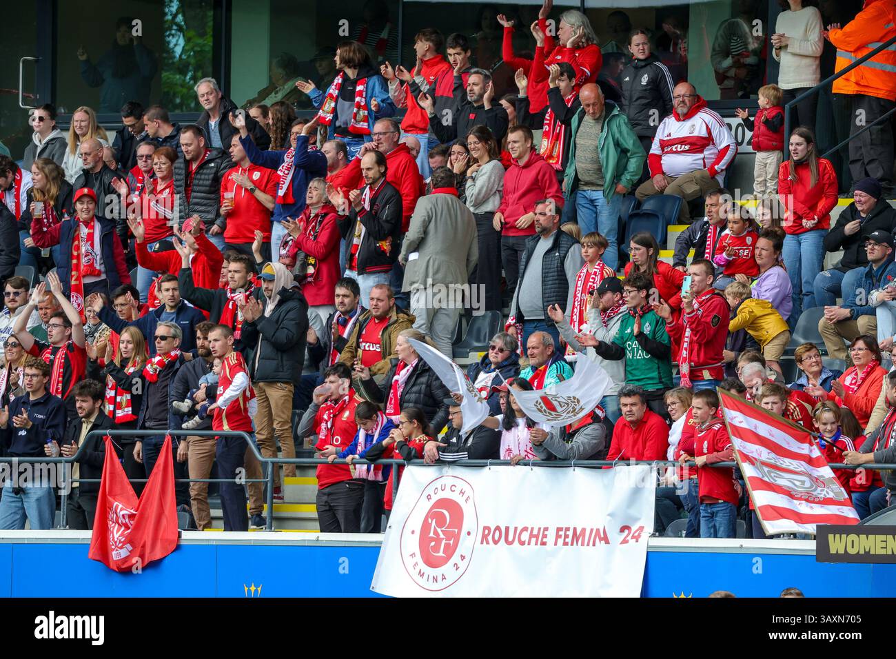 Standard supporters pictured during a female soccer game between ...