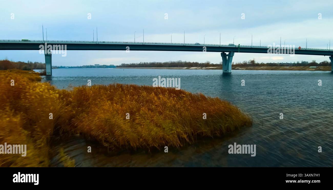 A new bridge over the river. Highway bridge Stock Photo - Alamy