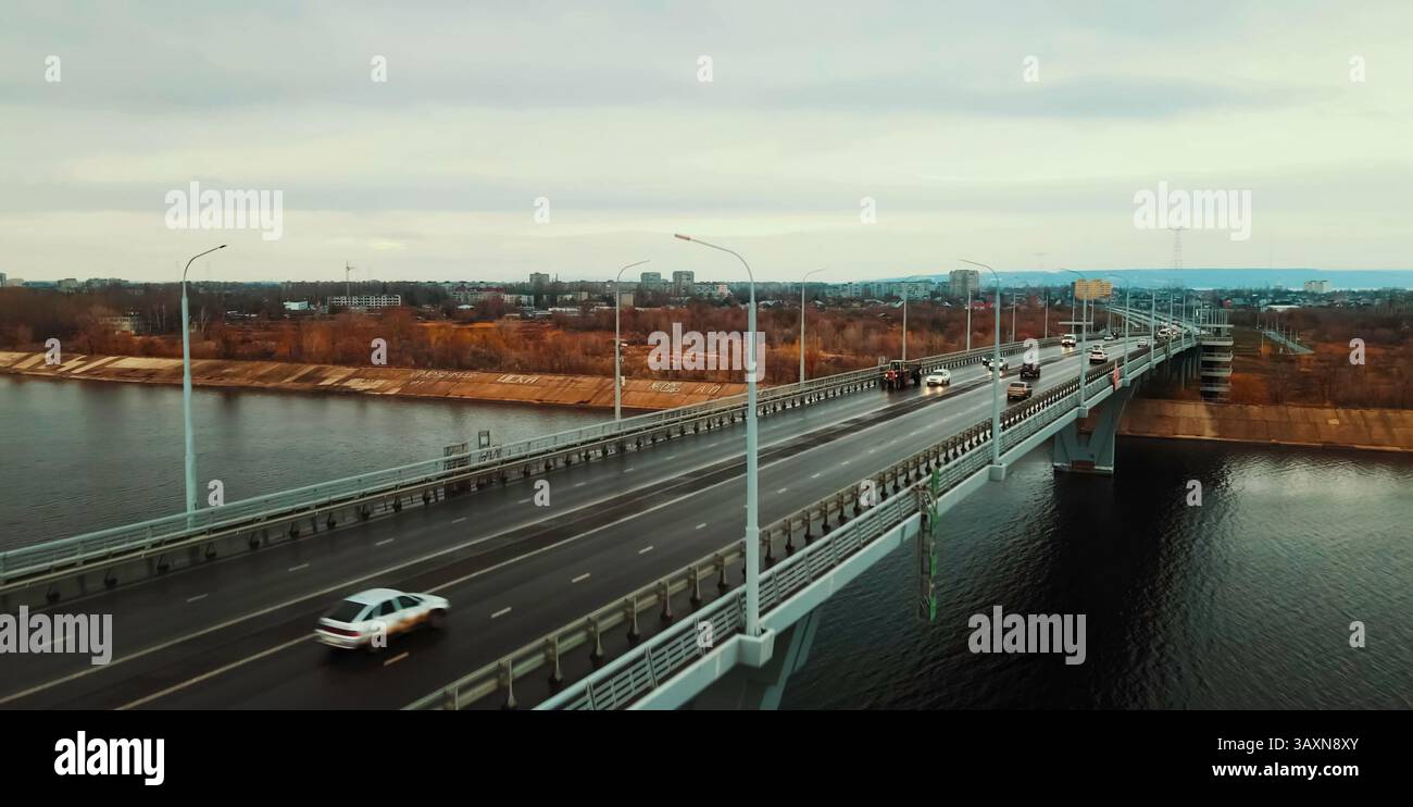A new bridge over the river. Highway bridge Stock Photo - Alamy