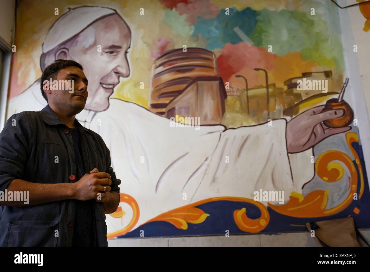 Buenos Aires, Argentina. 21st Apr, 2025. Sebastian takes part in a ...