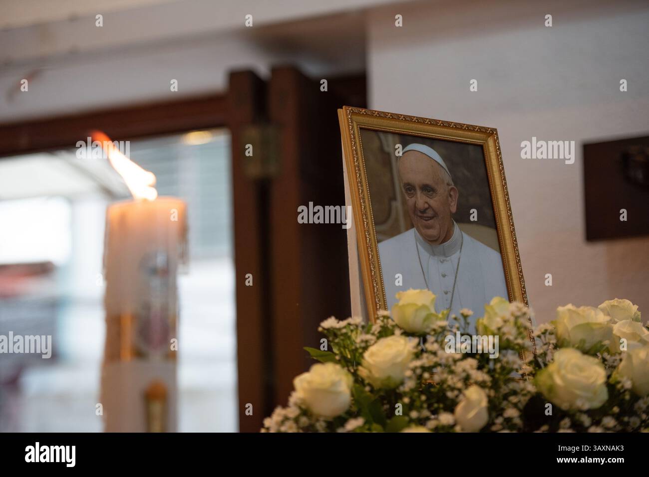 Catholics attend mass at Holy Redeemer Church Bangkok, following the ...