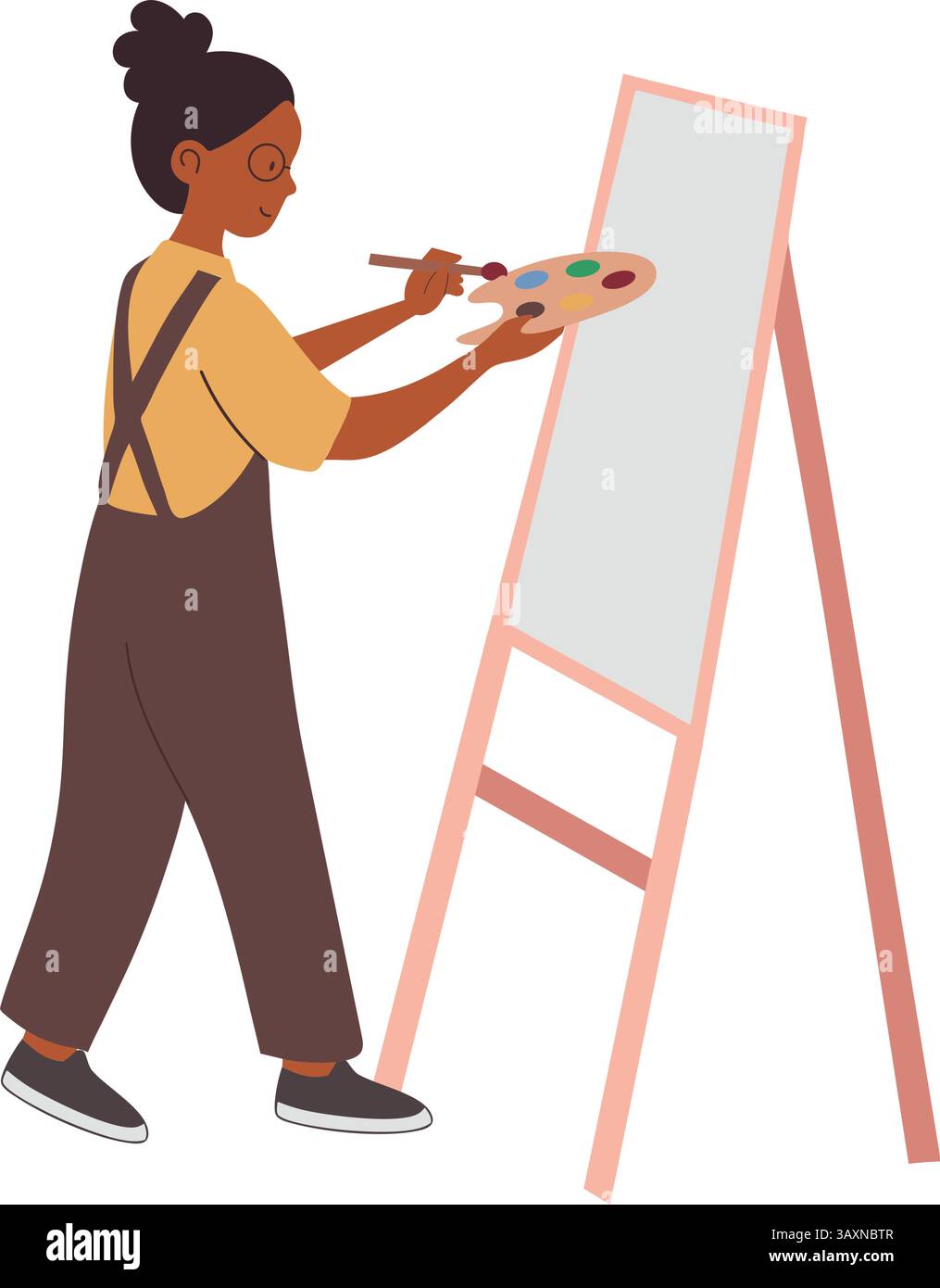 Drawing teacher easel on Stock Vector Images - Alamy