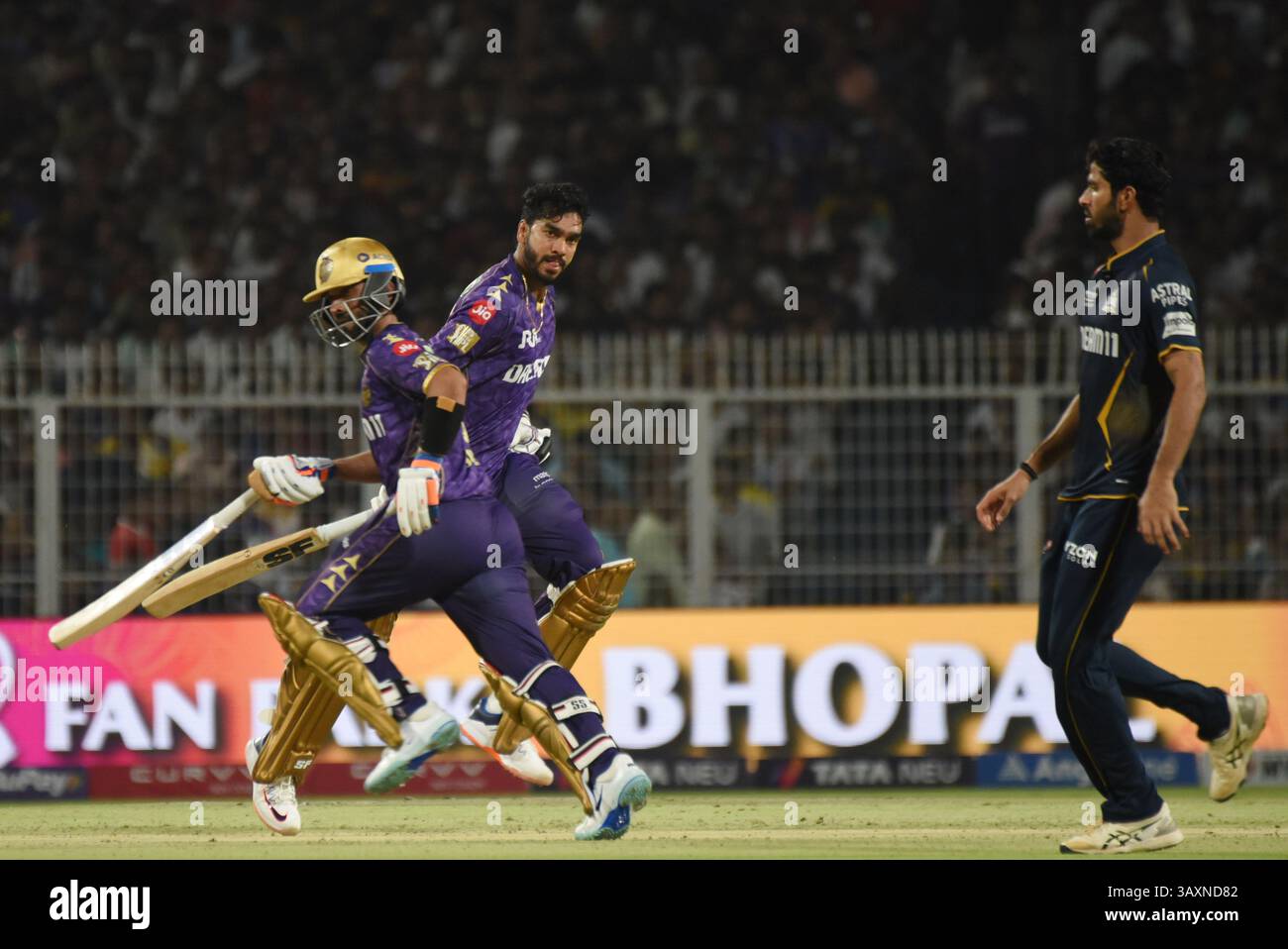 Kolkata, India. 21st Apr, 2025. Kolkata Knight Riders' captain Ajinkya ...
