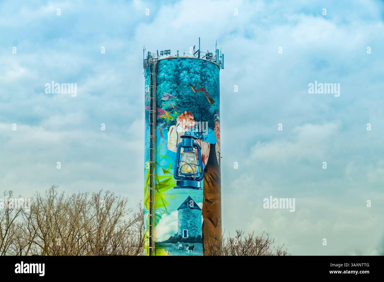 Dorion Water Tower - views Stock Photo - Alamy