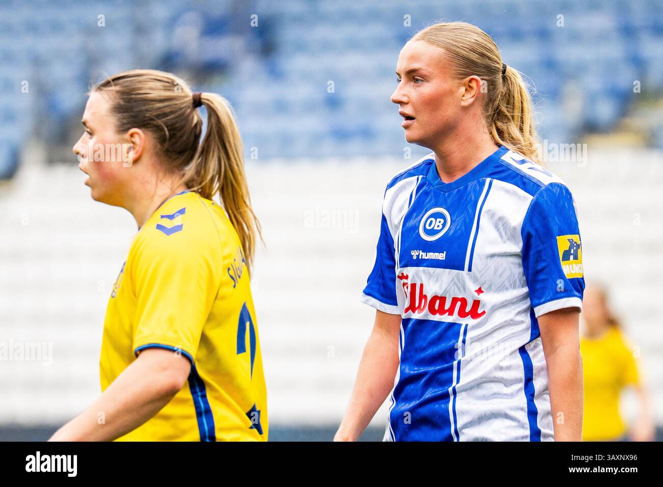 Odense, Denmark. 21st Apr, 2025. Anna Krog (19) of OB Q seen during the ...