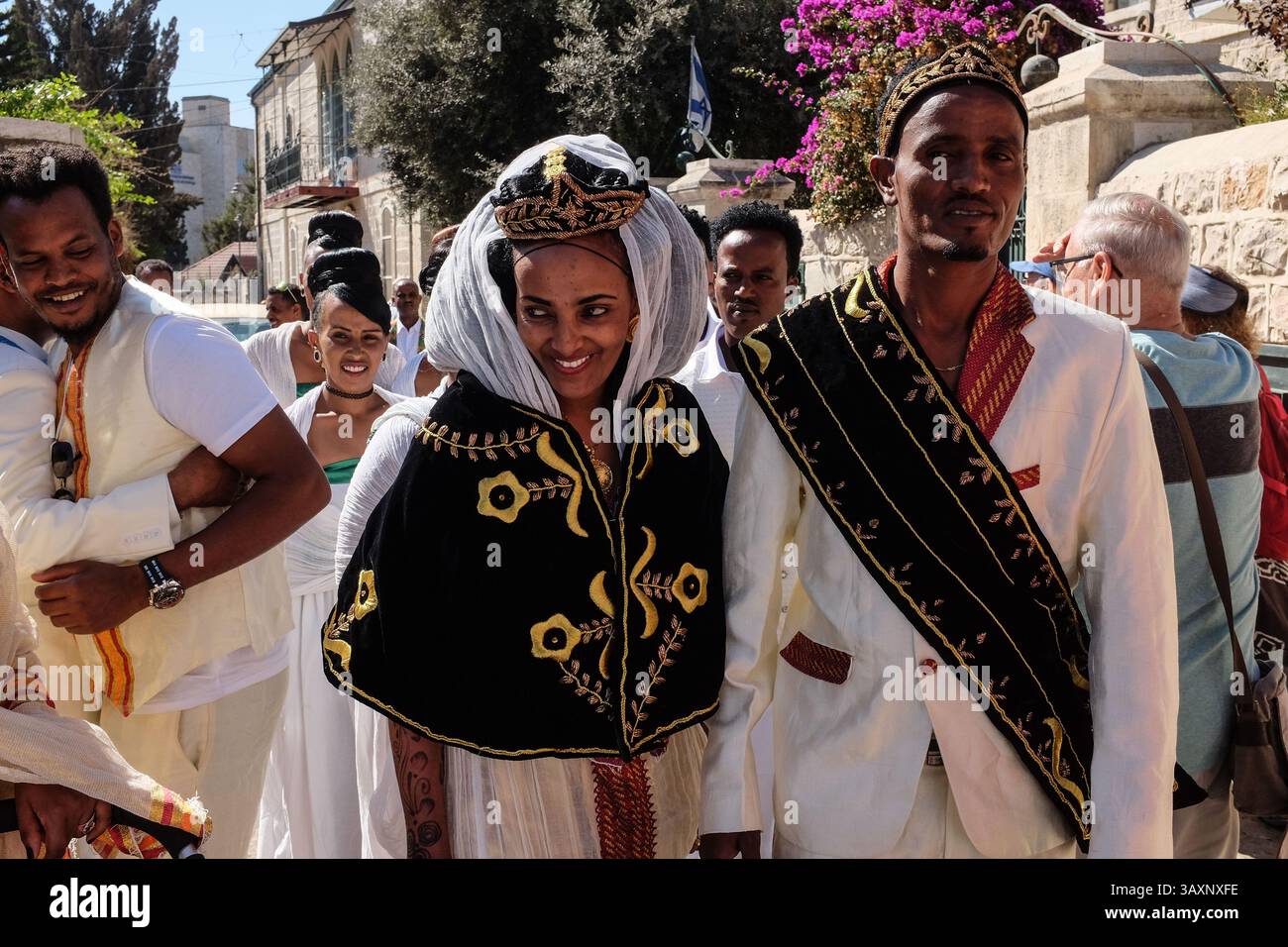 September 24, 2016 - Jerusalem, Israel - A bride and groom, in ...