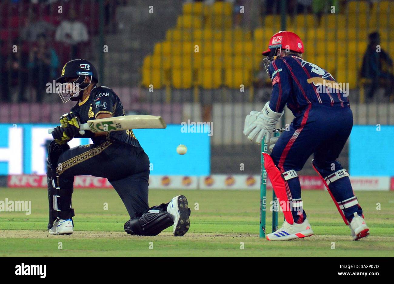 Players are in action during the Pakistan Super League (PSL- X) match ...