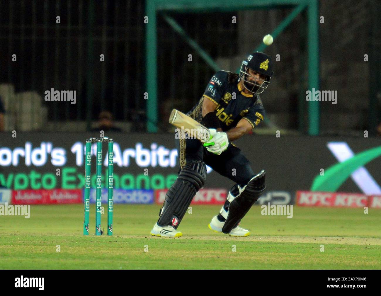 Players are in action during the Pakistan Super League (PSL- X) match ...
