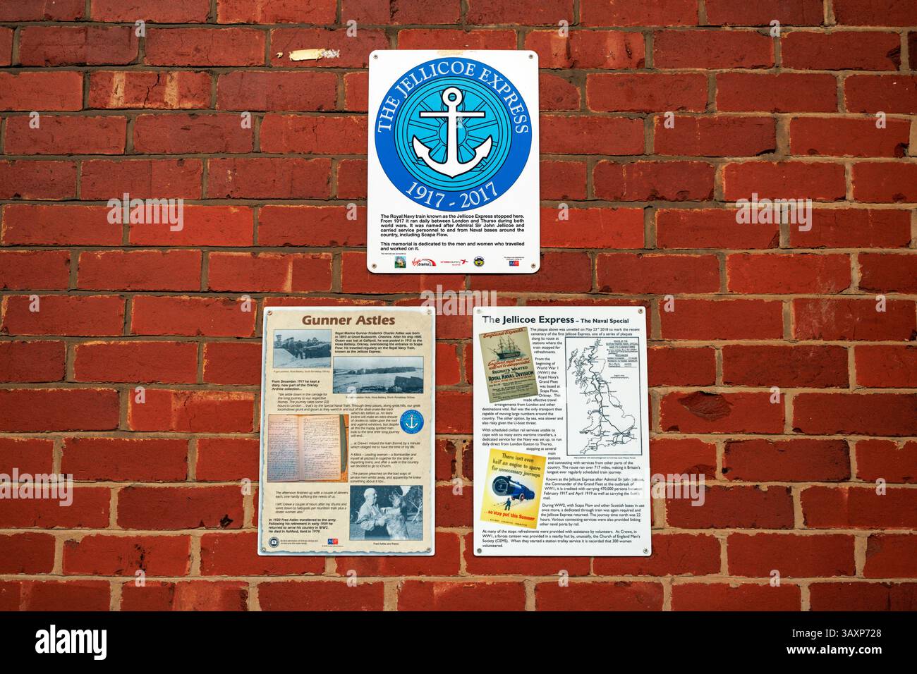The Jellico Express Memorial at Crewe railway station Stock Photo - Alamy