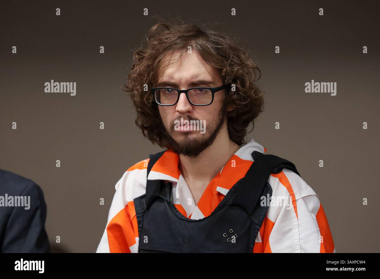 Patrick Crusius attends a sentencing hearing with Judge Sam Medrano in the 409th district ...