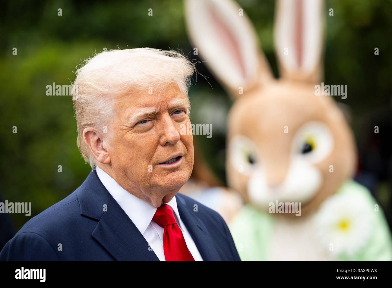 Washington, USA. 21st Apr, 2025. President Donald Trump at the White ...