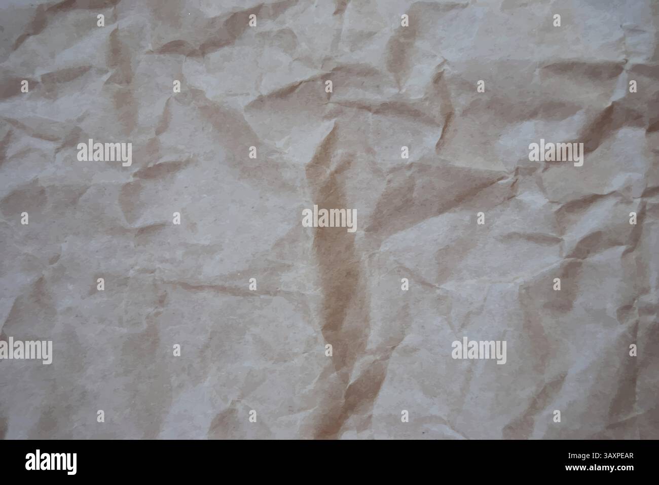Crumpled paper texture. Brown kraft paper texture Stock Vector Image ...