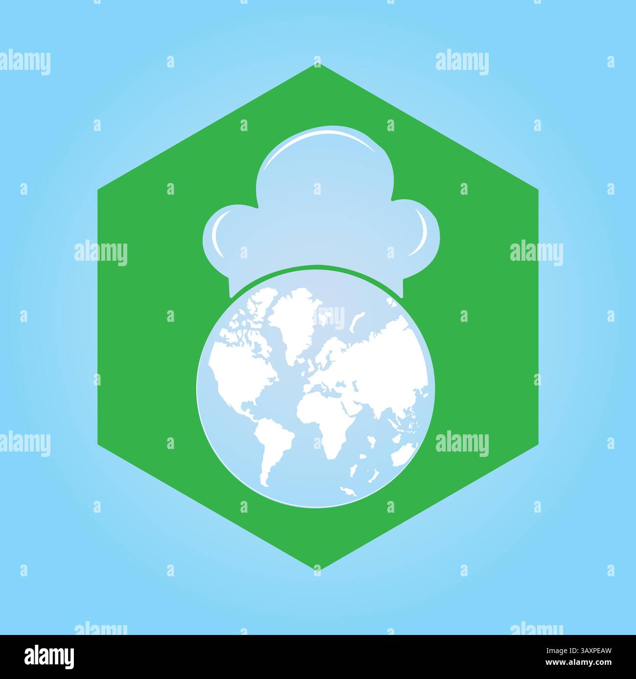 Cuisine Global Green with World Map Vector Store Logo Design Gradient ...