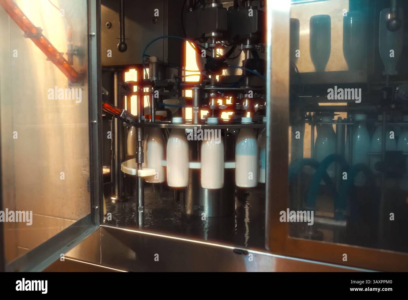 Yogurt production. Conveyor Yogurt Factory Yogurt production. Conveyor ...