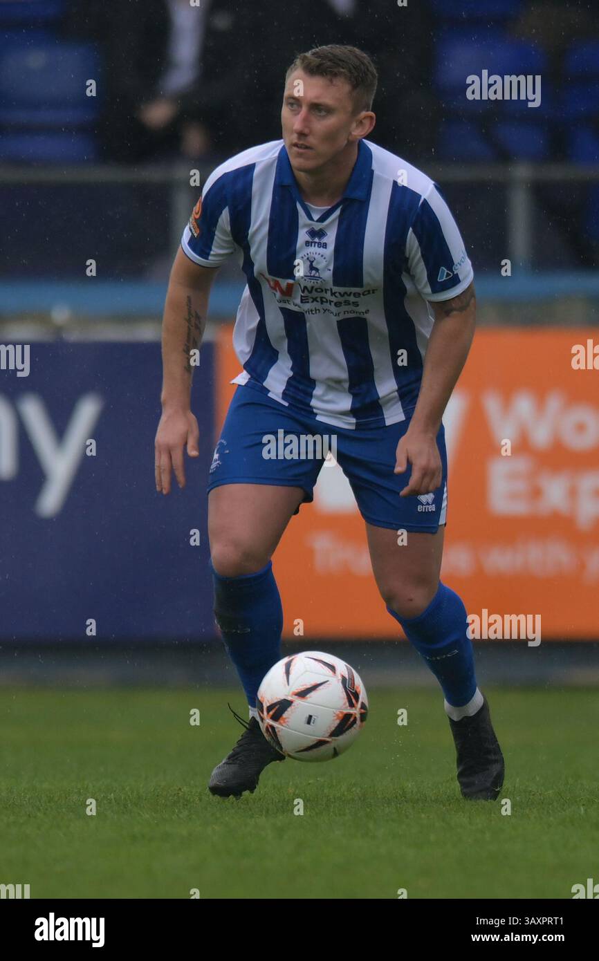 Hartlepool, UK. 21st Apr, 2025. Hartlepool United's David Ferguson ...