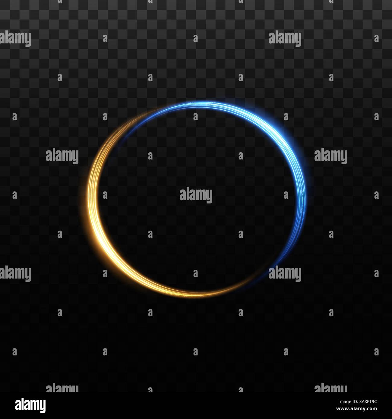 A captivating circular design with blue and gold gradients, perfect for creative projects and ...