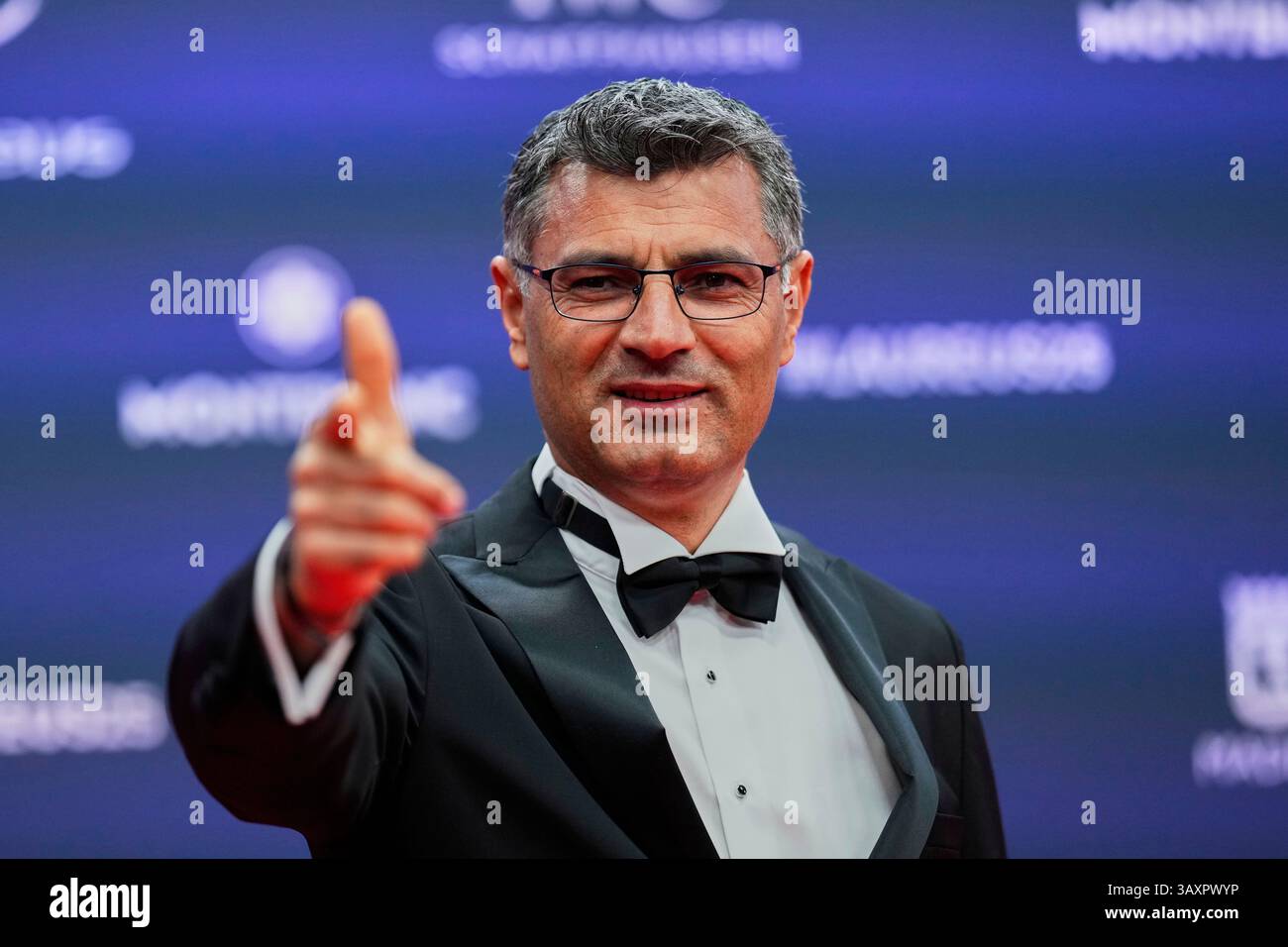 Yusuf Dike, from Turkey, poses during the 2025 Laureus World Sports ...