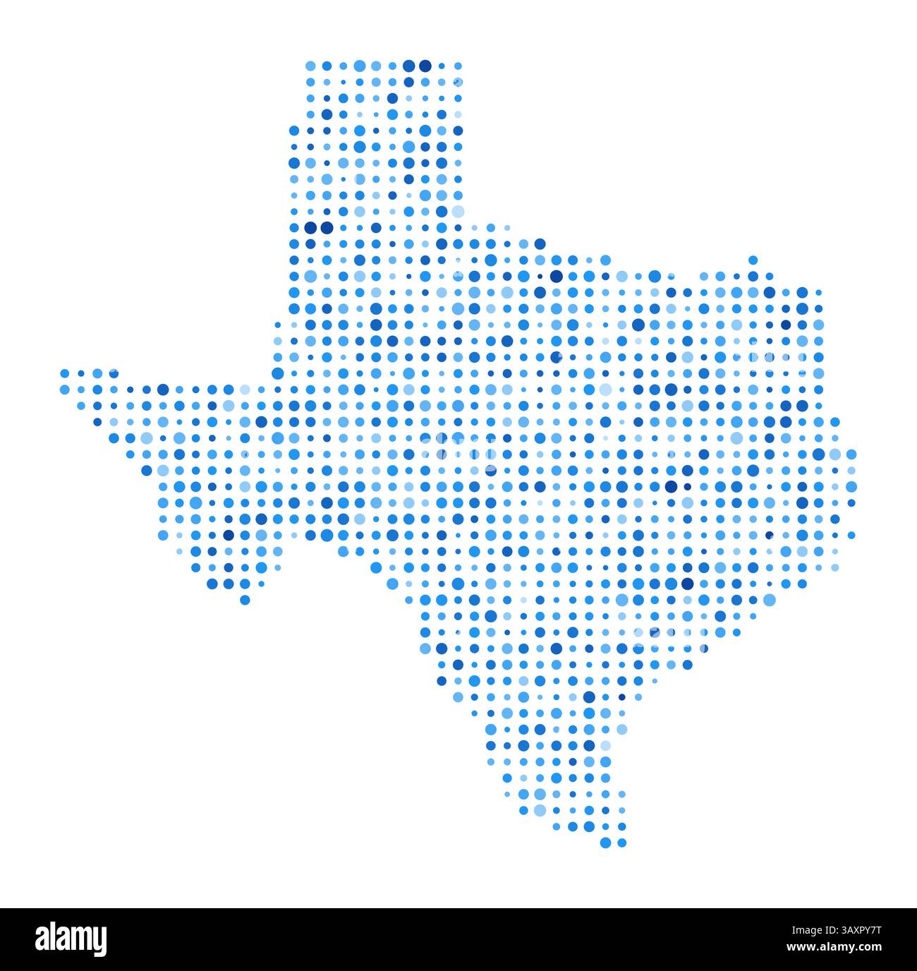 Texas Dot Map. US State Digital Style Shape. Texas vector image. US ...
