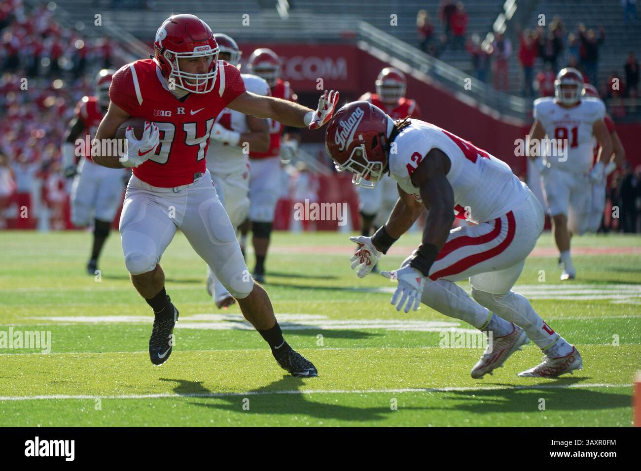 Rutgers scarlet knights wide receiver john tsimis 84 hi-res stock ...