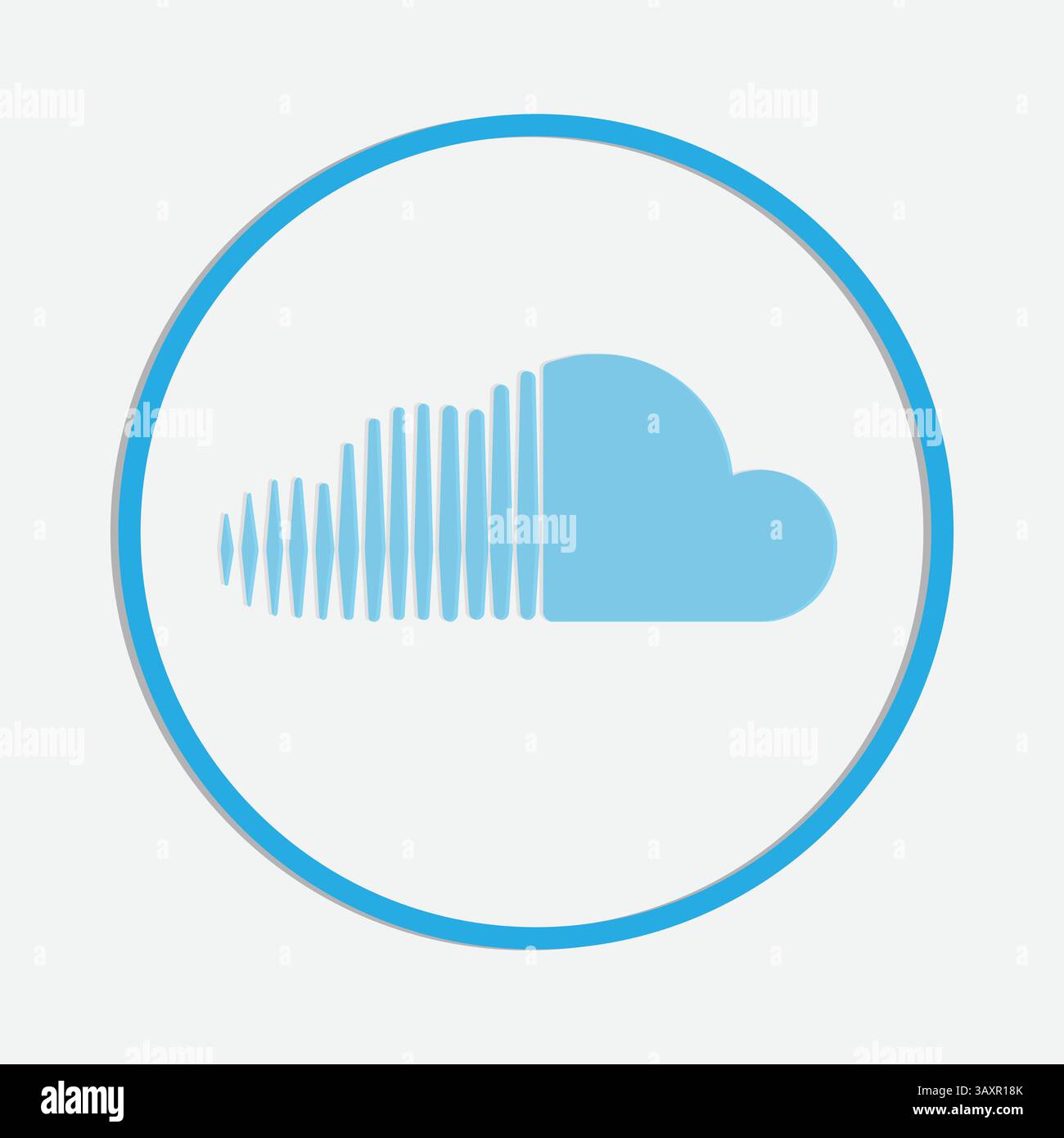 Soundcloud music icon, internet symbol, logo sign, isolated social ...