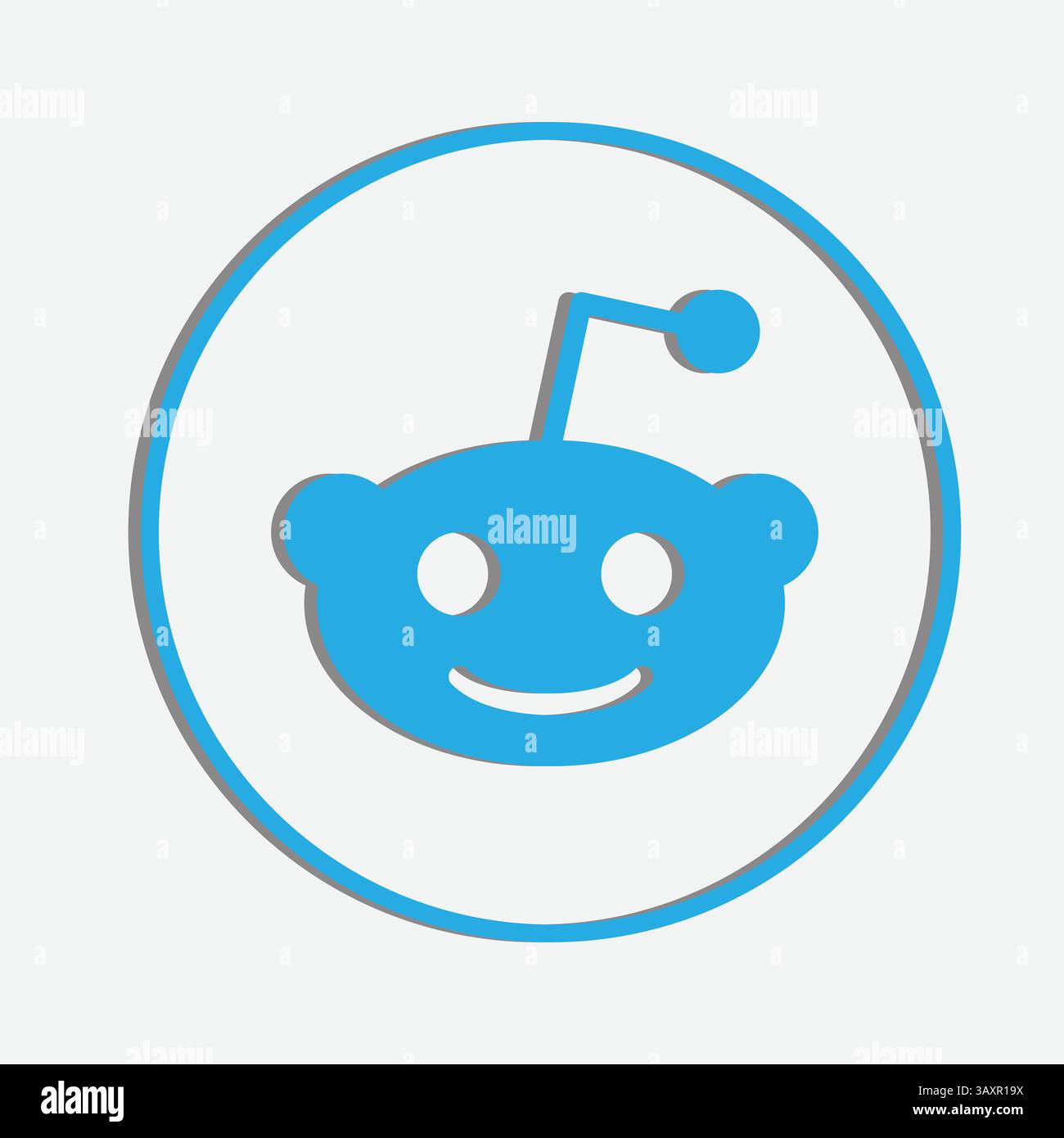Reddit Official icon and in Unique Blue Color icon Vector art Stock ...
