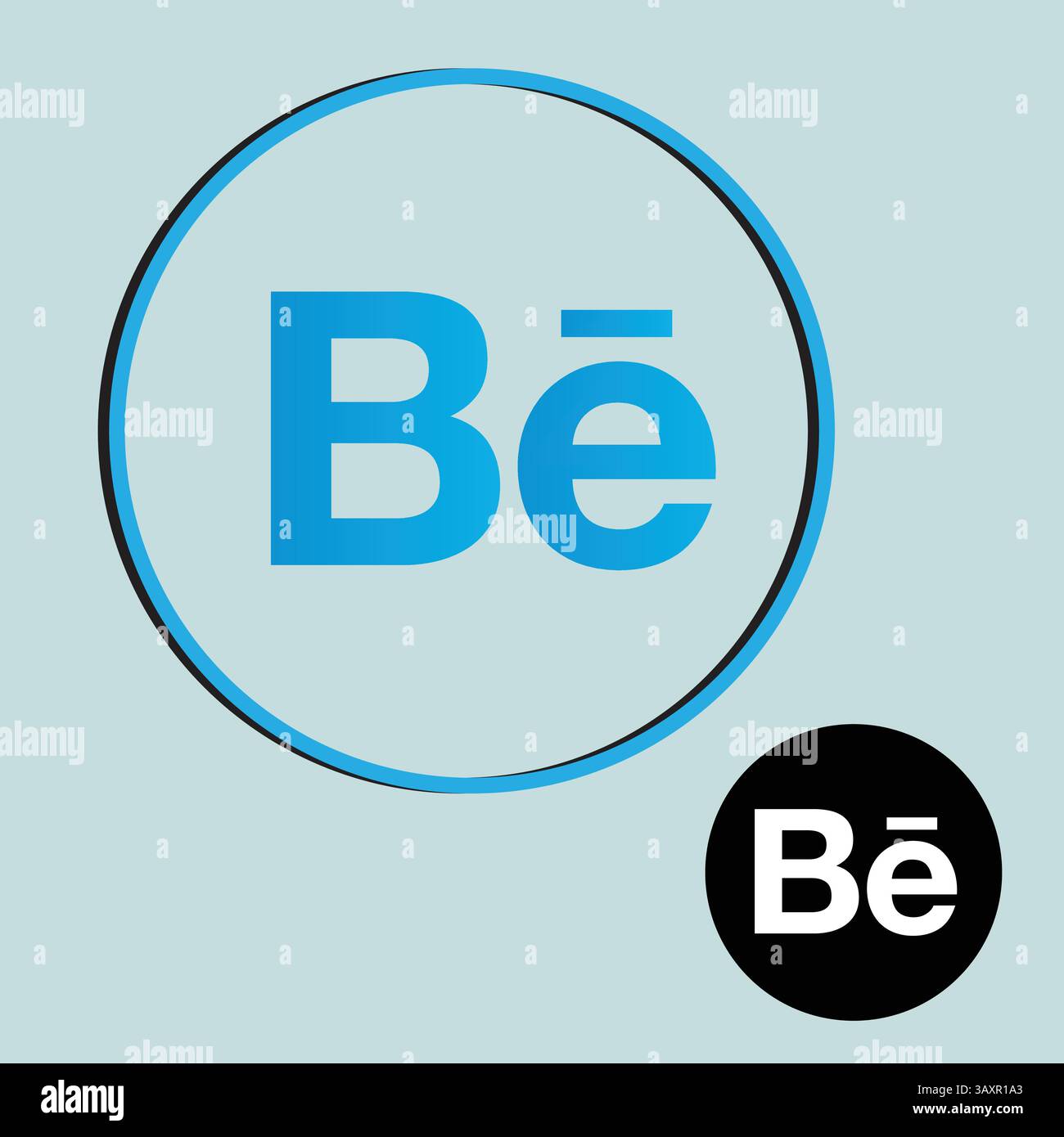 Behance Official icon and in Unique Blue Color icon Vector art Stock ...