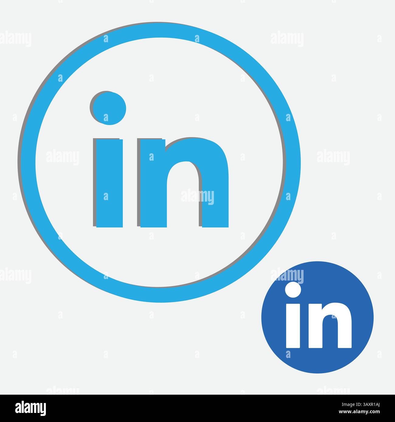 LinkedIn Official icon and in Unique Blue Color icon Vector art Stock ...