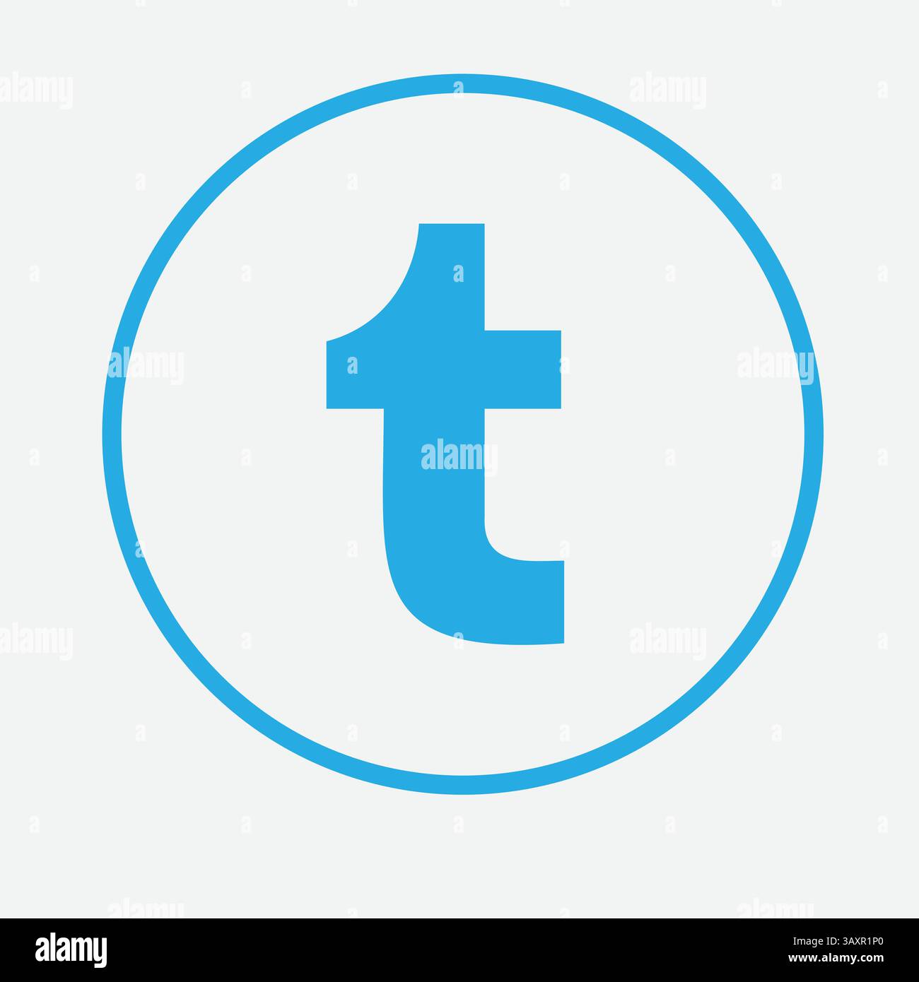Tumblr logo, Blue theme icon. Set Tumblr icon Stock Vector Image & Art ...