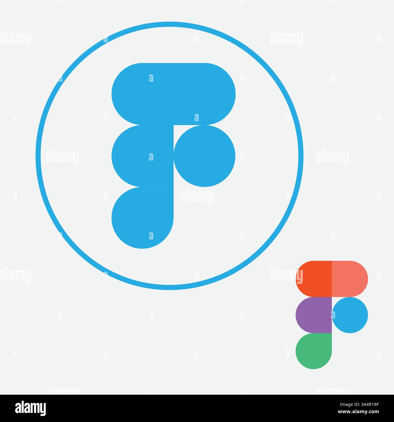 Figma Official icon and in Unique Blue Color icon Vector art Stock ...