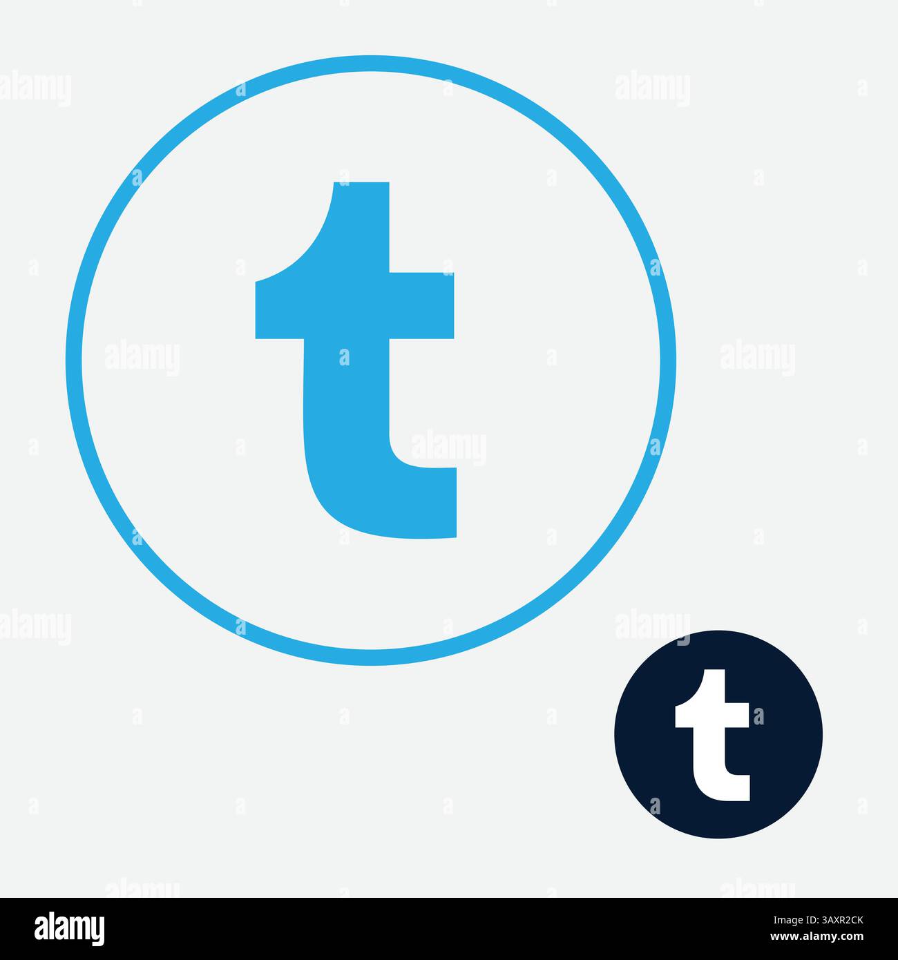 Tumblr logo, Blue theme icon. Set Tumblr icon Stock Vector Image & Art ...