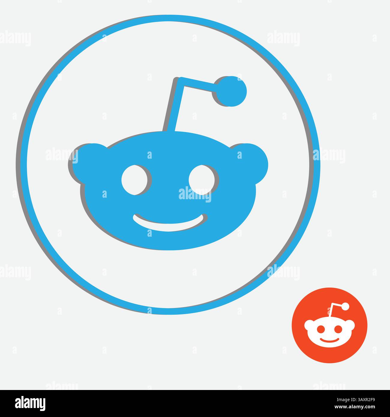Reddit Official icon and in Unique Blue Color icon Vector art Stock ...