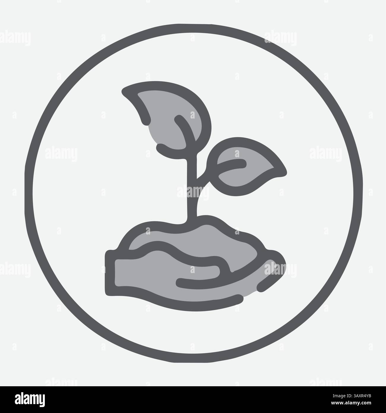 Sustainability and Plant vector icon Style is a flat, rounded symbol ...
