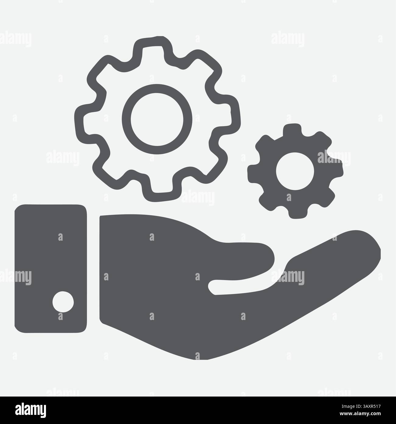 Vector Service icon, Support ico,n Hand and setting ico,n Premium ...